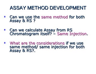 Assay method development | PPT