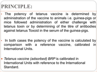 Assay of adsorbed diptheria vaccine and adsorbed tetanus | PPTX ...