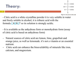 Assay of Citric Acid Lab/Medicinal Chemistry.pdf