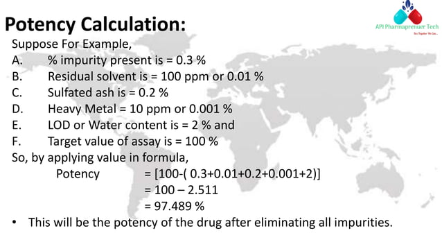 API | Intermediates Assay, Potency & Purity | PPTX | Chemistry | Science