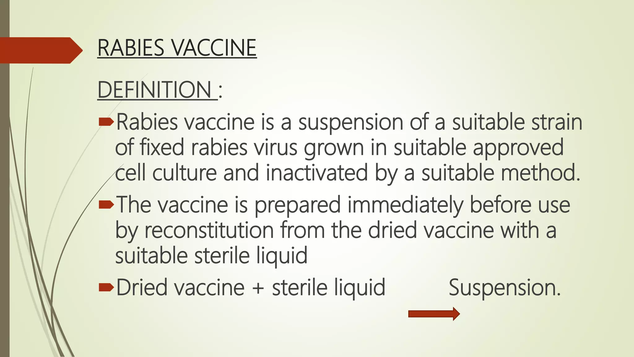 Assays of rabies vaccine | PPTX