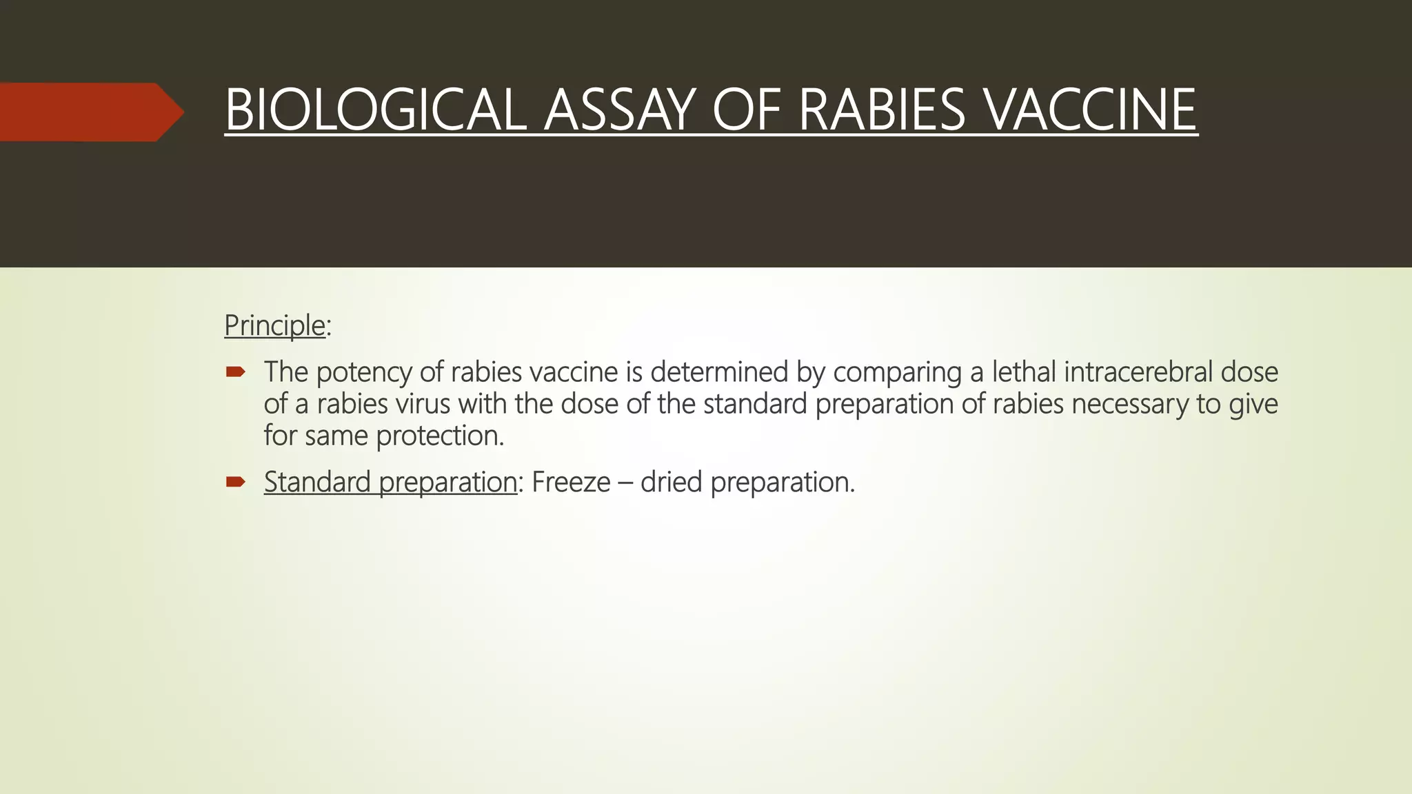 Assays of Rabies vaccine | PPTX