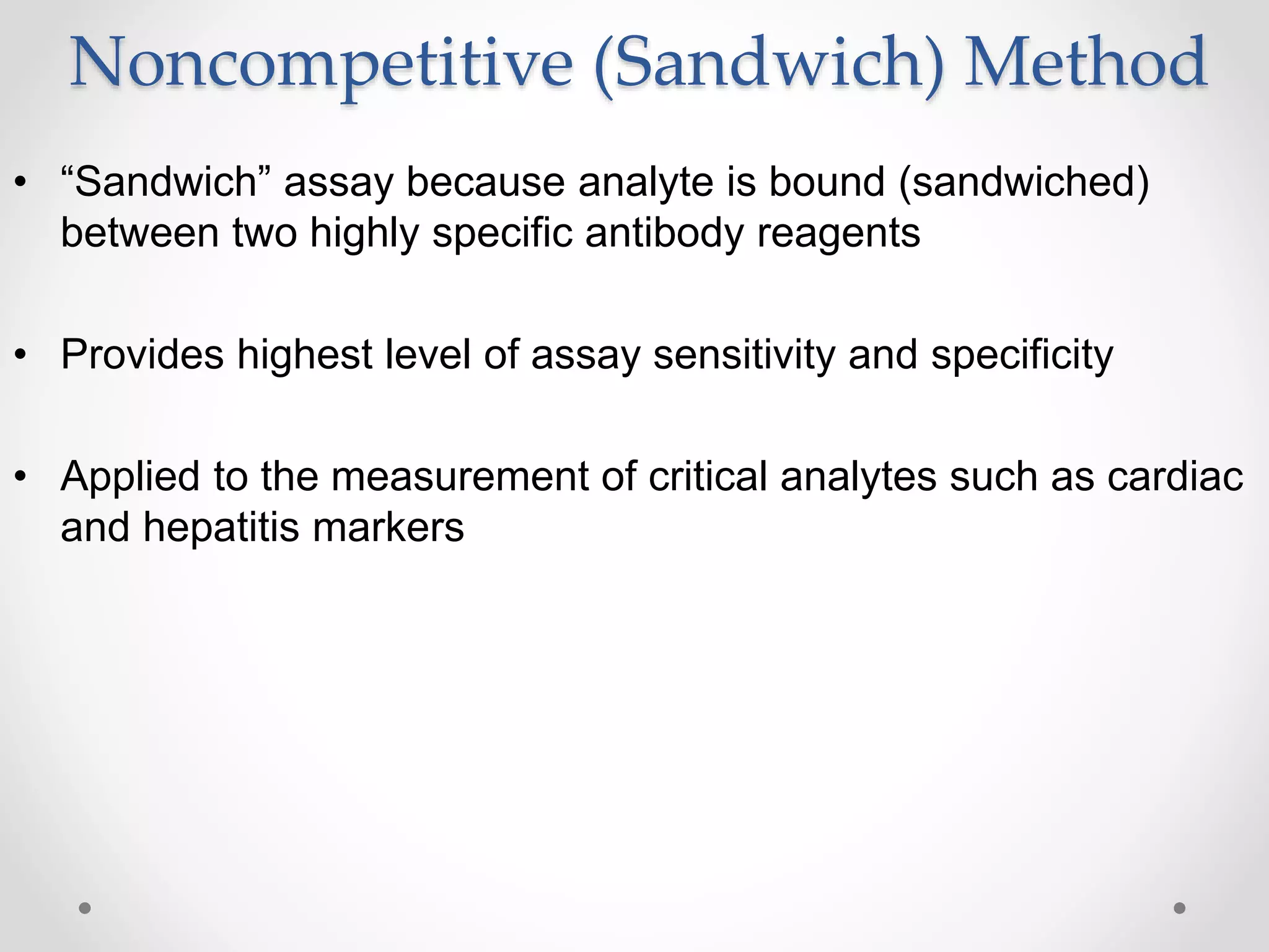 Assays, types of assays, principle and prerequisites of assays and ...