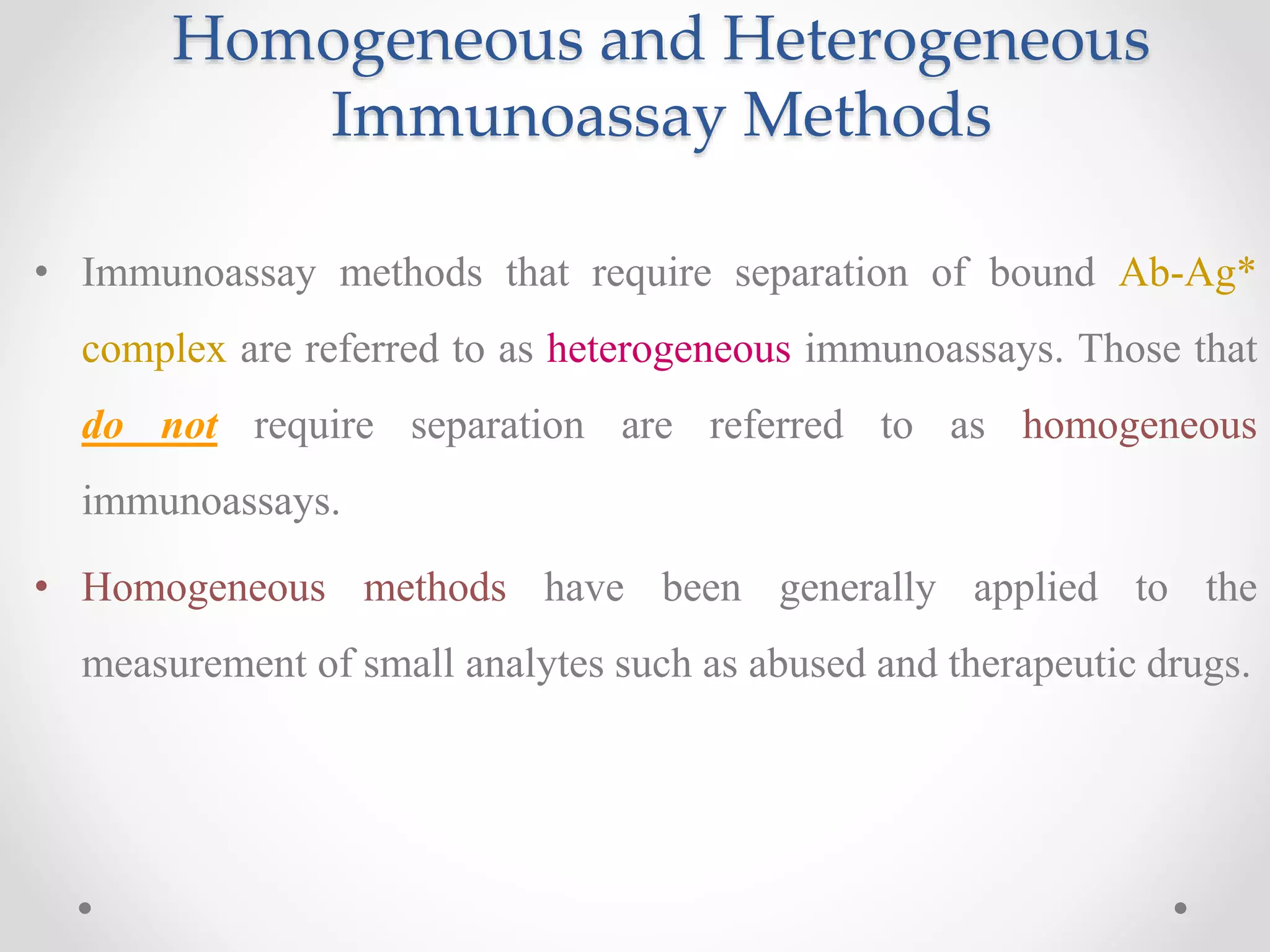 Assays, types of assays, principle and prerequisites of assays and ...