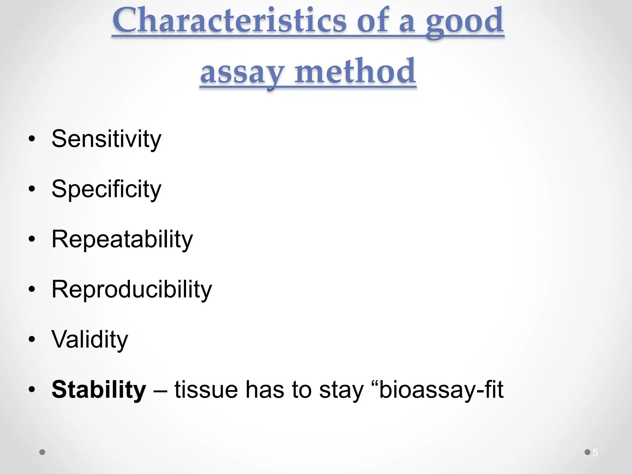 Assays, types of assays, principle and prerequisites of assays and ...