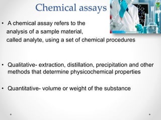 Assays, types of assays, principle and prerequisites of assays and ...