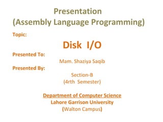 Assembly Language Programming Basics | PPT