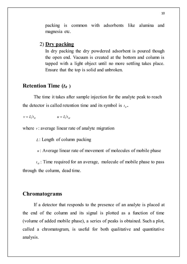 Column Chromatography | DOCX | Chemistry | Science