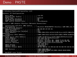 Lecture #31 : Windows Forensics | PDF
