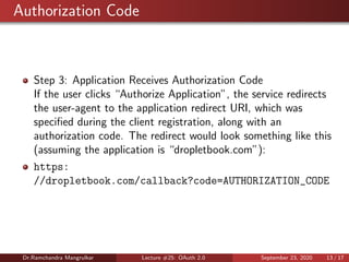Lecture #25 : Oauth 2.0 | PDF