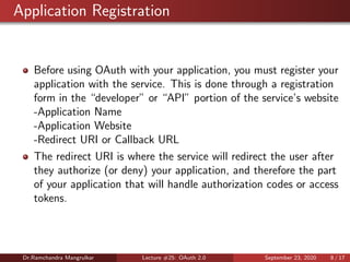Lecture #25 : Oauth 2.0 | PPT