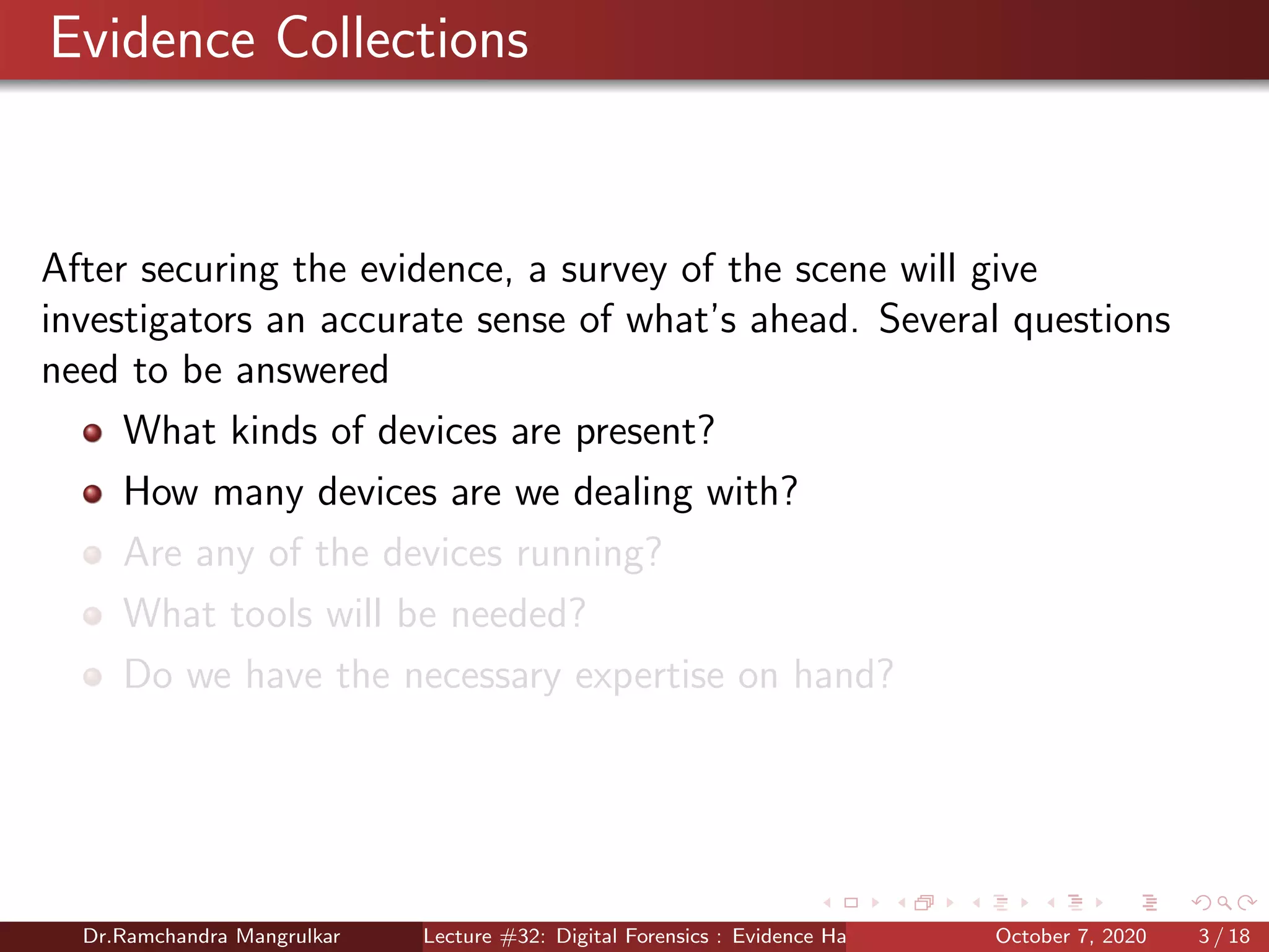 Lecture 32 Digital Forensics Evidence Handling Validation And Reporting Pdf