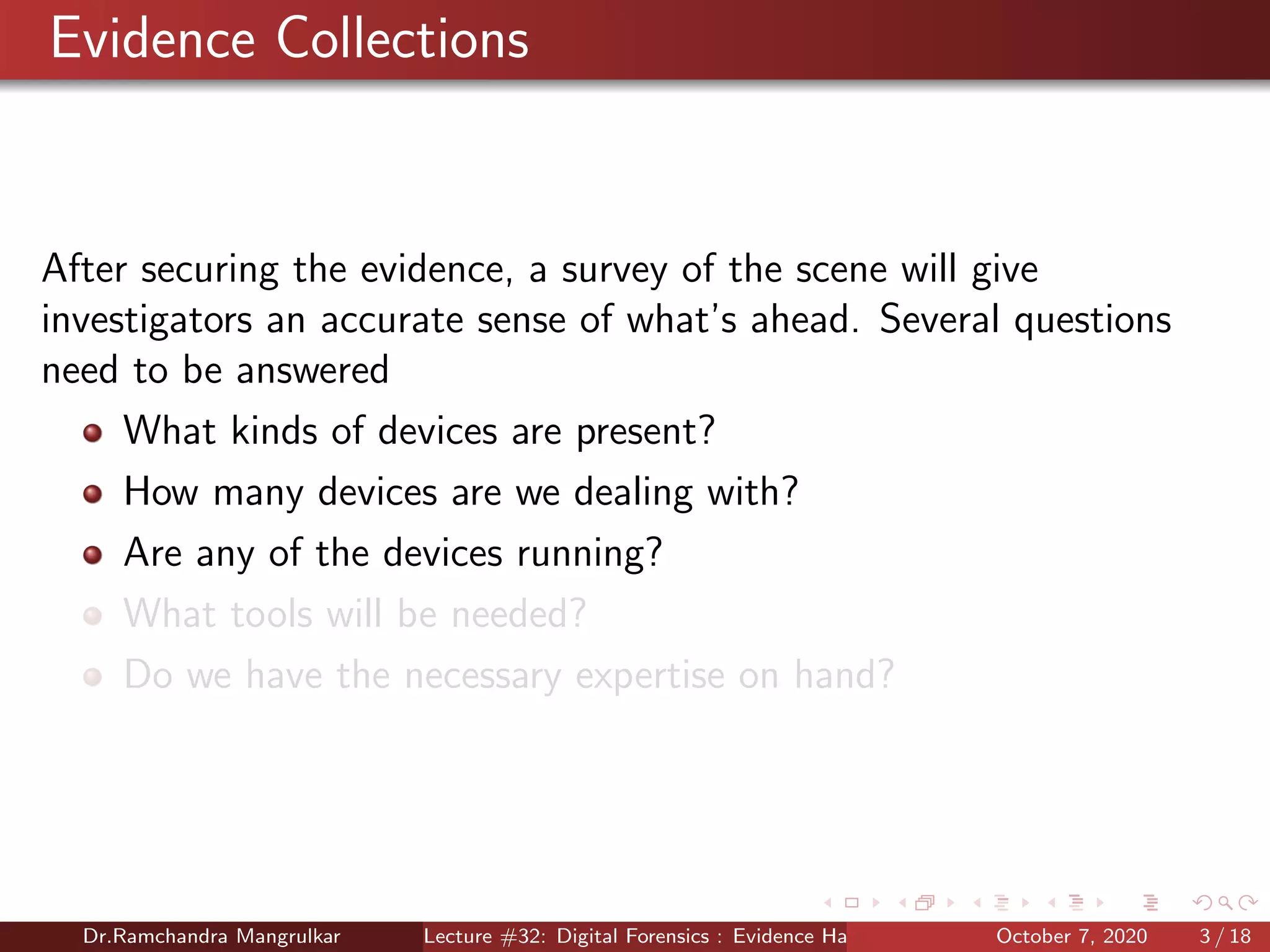 Lecture 32 Digital Forensics Evidence Handling Validation And Reporting Pdf