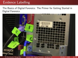 Lecture #32: Digital Forensics : Evidence Handling, Validation and Reporting | PDF