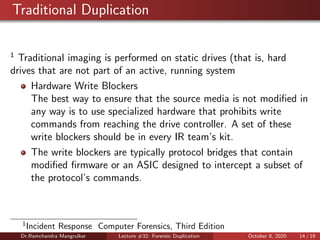Lecture #32: Forensic Duplication | PDF | Operating Systems | Computer ...