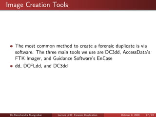 Lecture #32: Forensic Duplication | PDF | Operating Systems | Computer Software and Applications