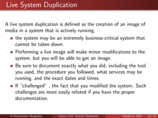 Lecture #32: Forensic Duplication | PDF | Operating Systems | Computer ...