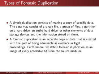 Lecture #32: Forensic Duplication | PDF | Operating Systems | Computer Software and Applications