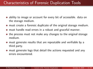 Lecture #32: Forensic Duplication | PDF | Operating Systems | Computer Software and Applications