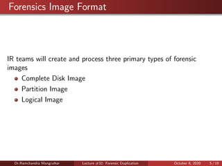 Lecture #32: Forensic Duplication | PDF | Operating Systems | Computer Software and Applications