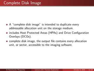 Lecture #32: Forensic Duplication | PDF | Operating Systems | Computer ...
