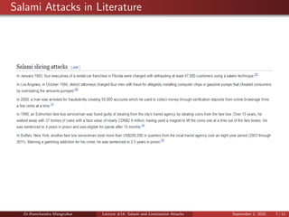 Lecture # 14: Salami and Linearization Attacks | PDF