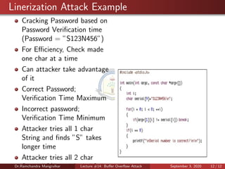 Lecture #15: Buffer Overflow Attack (Non Malicious Attack) | PPT