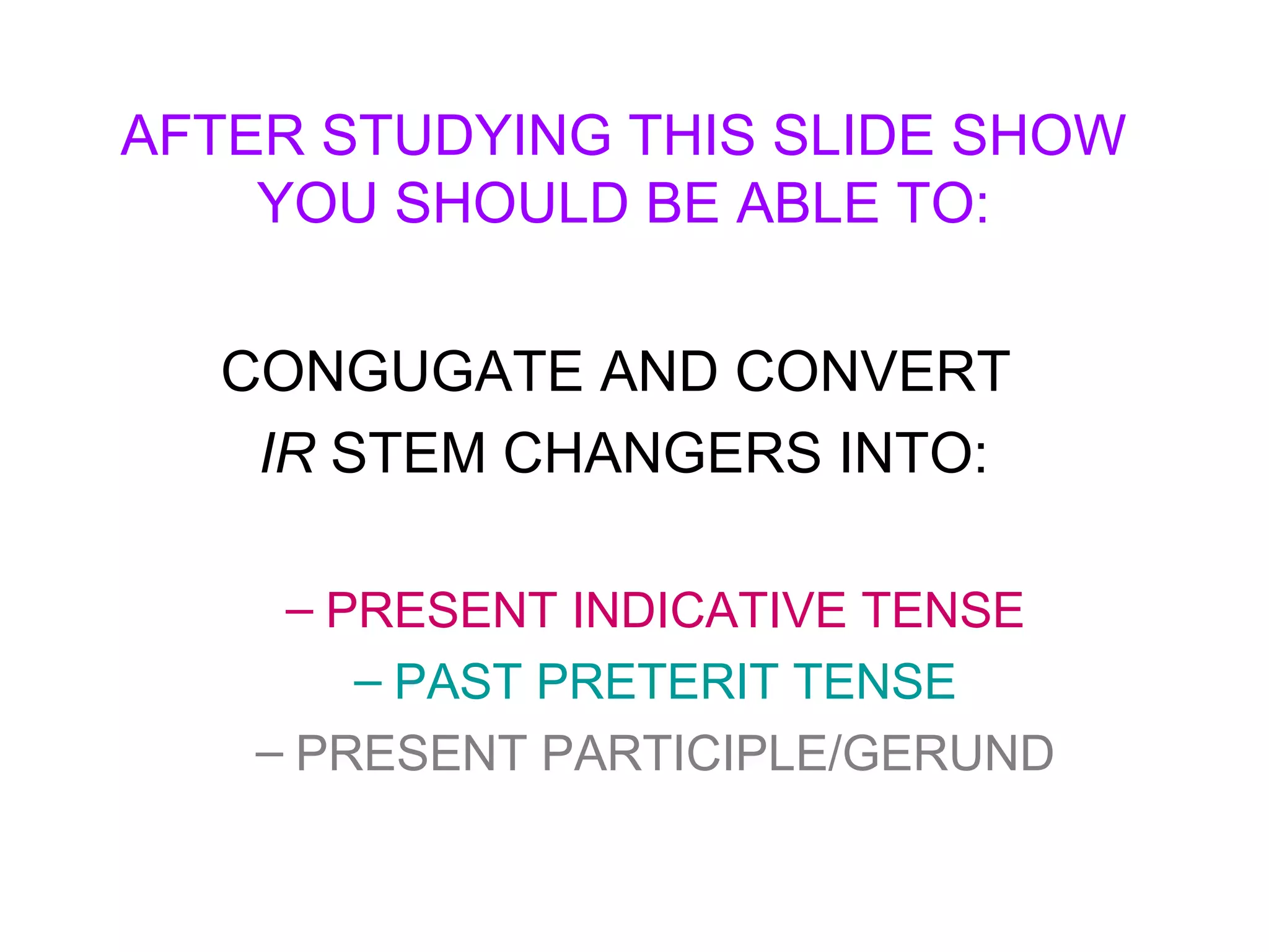 Así se dice, 2 ch4 verbs | PPT