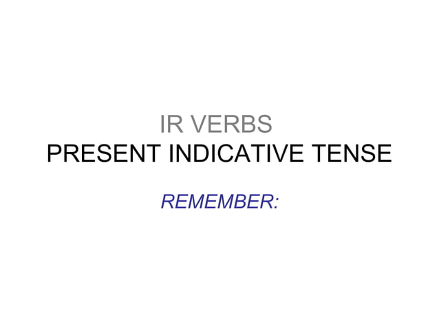 Así se dice, 2 ch4 verbs | PPT