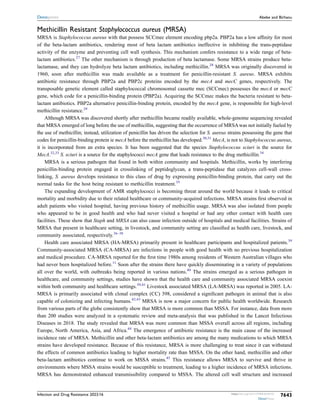 Assefa Asnakew Abebe. Methicillin resistant Staphylococcus aureus: Molecular mechanisms ...