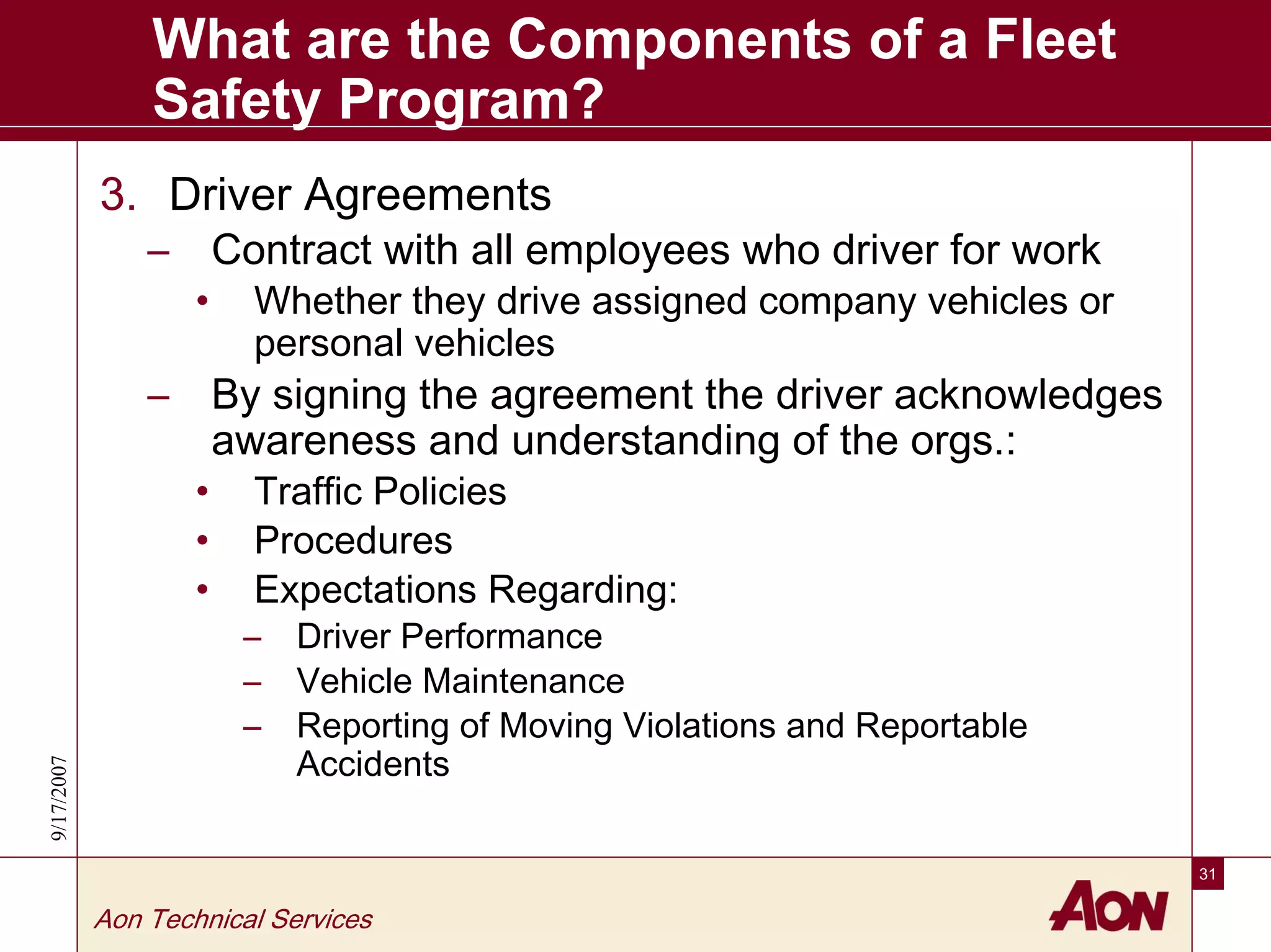 ASSE Fleet Safety Presentation | PDF