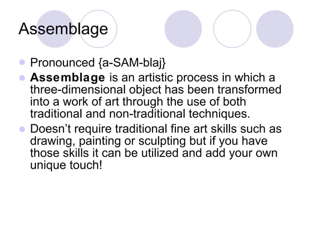 Assemblage PowerPoint | PPT