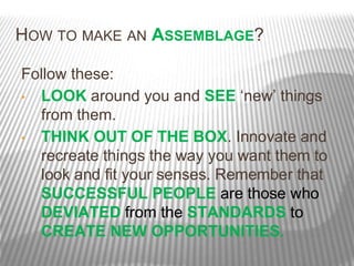 Assemblageand drawingforgrade7 | PPTX | Drawing and Sketching | Arts ...