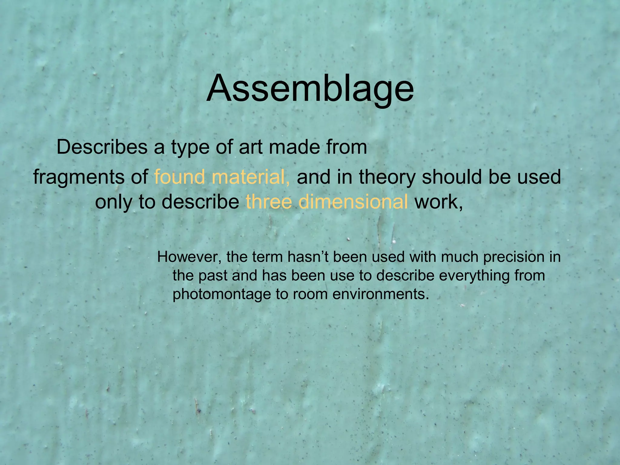 Assemblage presentation one tree hill final | PPT