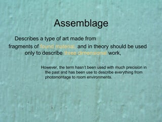 Assemblage presentation one tree hill final | PPT