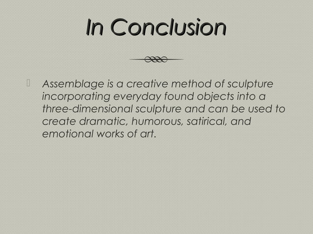 Assemblage sculpture | PPT