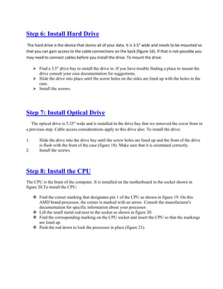 Assemble a desktop pc | DOCX