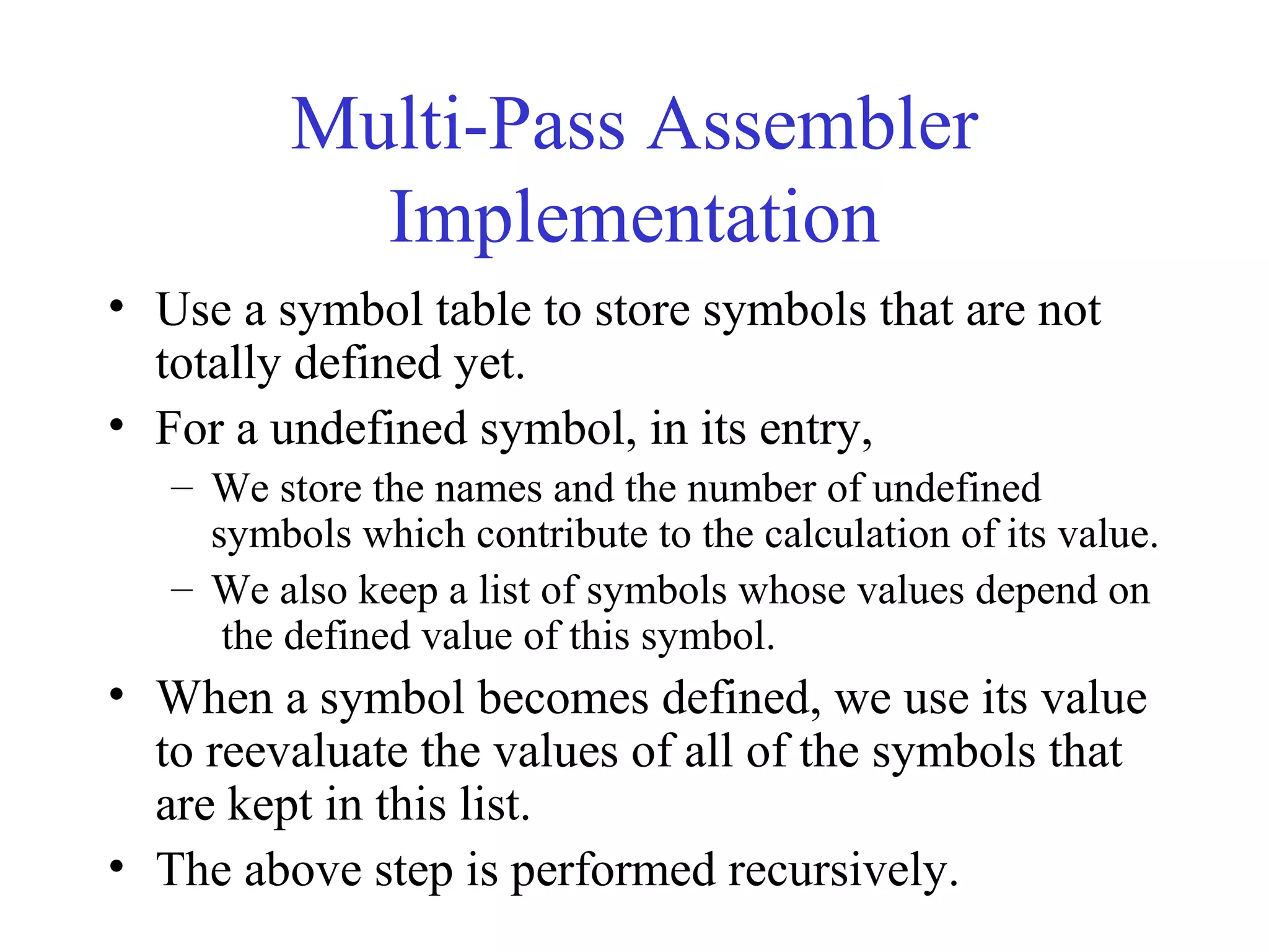 Assembler Design Options Ppt Programming Languages Computing