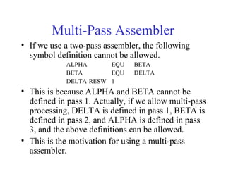 Assembler design options | PPT