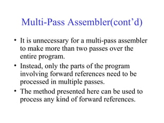 Assembler design options | PPT