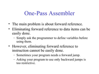 Assembler design options | PPT