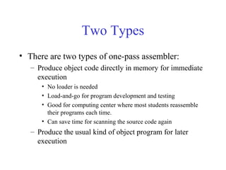 Assembler design options | PPT