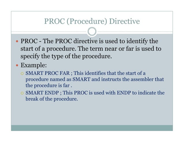 Assembler directives and basic steps ALP of 8086 | PDF