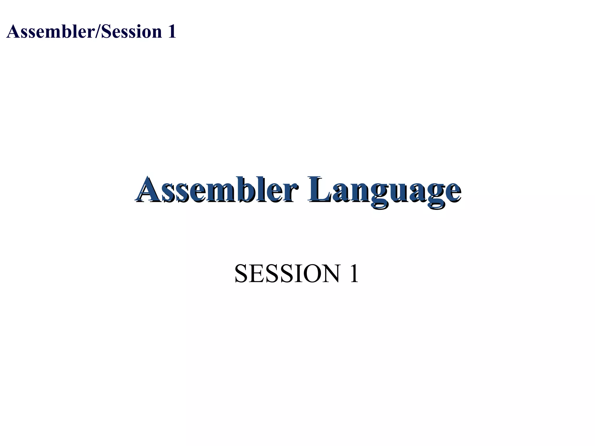 Assembler Language Tutorial For Mainframe Programmers Ppt 