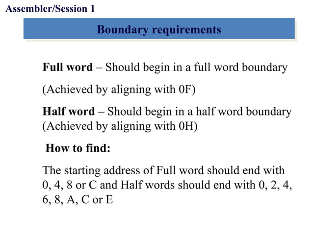 Assembler Language Tutorial For Mainframe Programmers Ppt