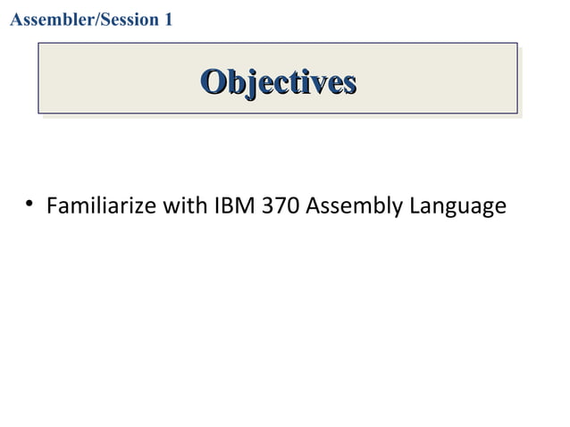 Assembler Language Tutorial For Mainframe Programmers Ppt Programming Languages Computing