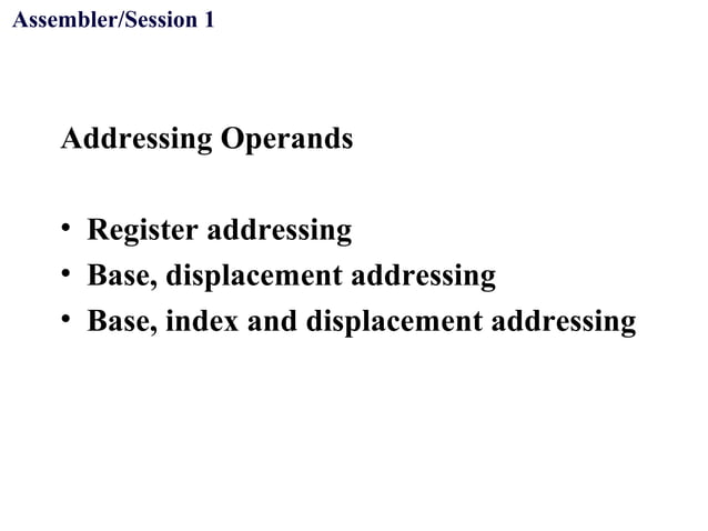 Assembler Language Tutorial for Mainframe Programmers | PPT | Programming Languages | Computing