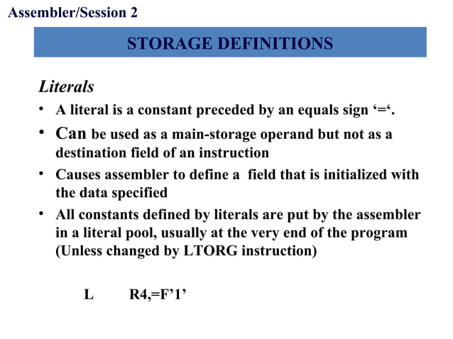 Assembler Language Tutorial For Mainframe Programmers Ppt