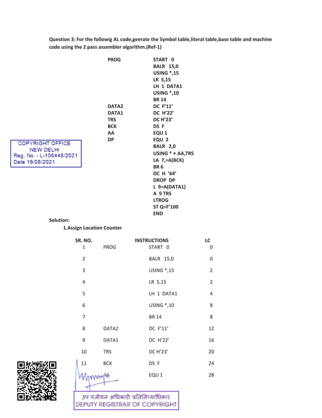 Assembler Numerical In System Programming Pdf Operating Systems