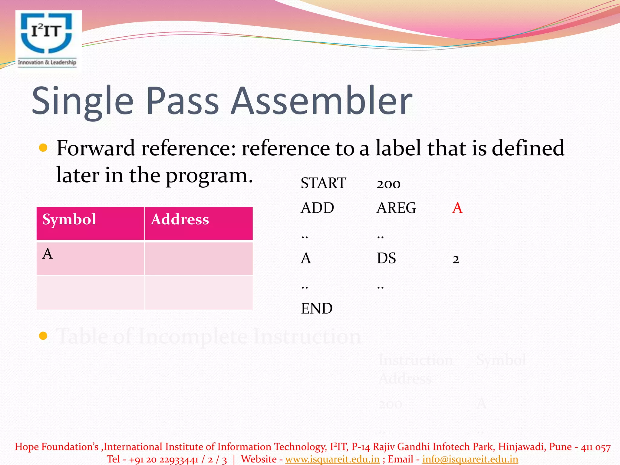 Pass Structure Of Assembler Pptx Programming Languages Computing